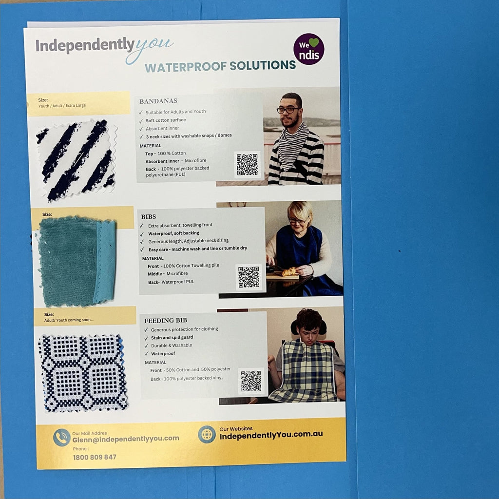 Free Brolly Sheet Product Information Pack for OTs and Support Coordin